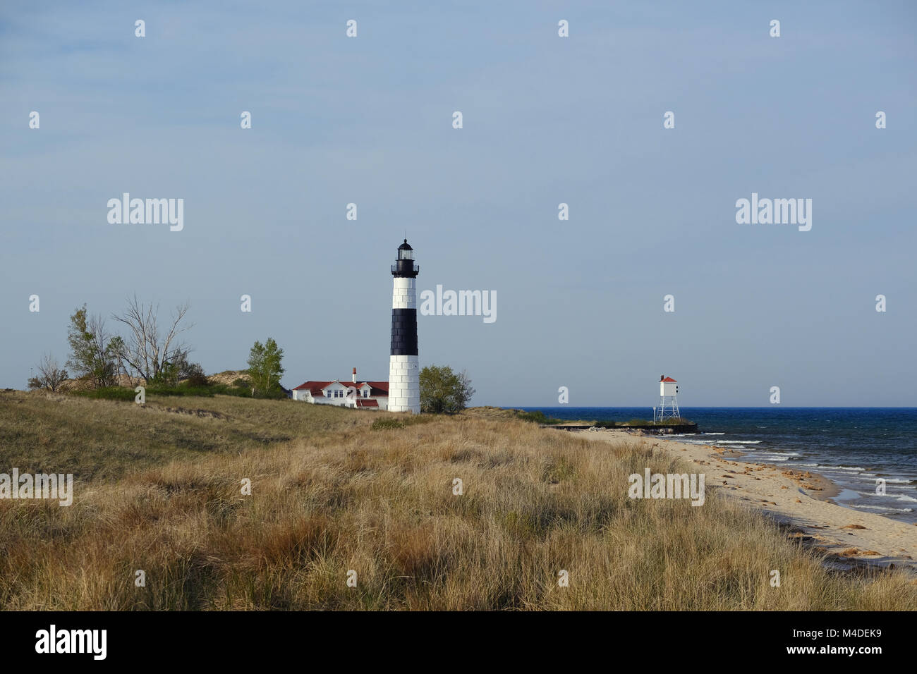 Big Sable Point Lighthouse in dunes, built in 1867 Stock Photo - Alamy