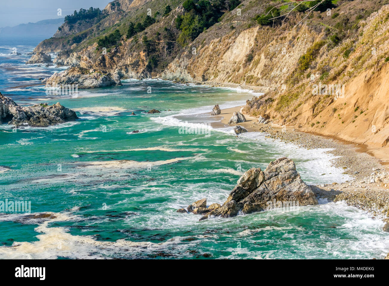 USA Pacific coast beach landscape, California Stock Photo - Alamy