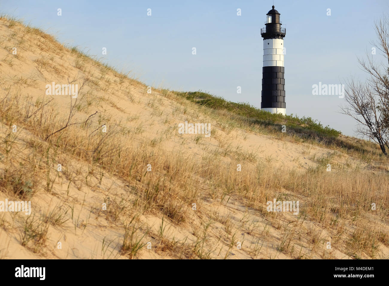 Big Sable Point Lighthouse in dunes, built in 1867 Stock Photo - Alamy