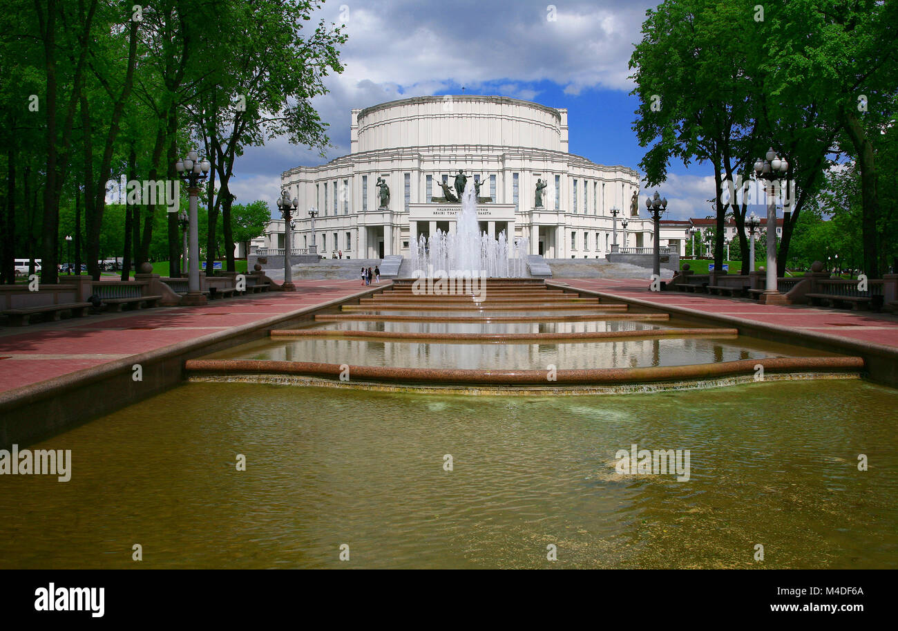 Belarus, Minsk, the National Opera and Ballet Theatre Stock Photo - Alamy