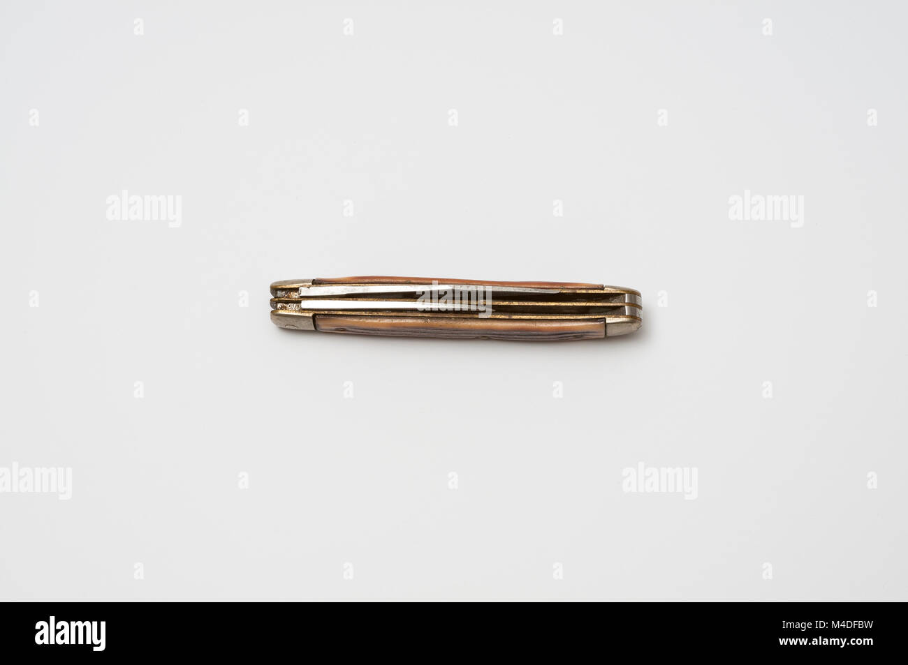 Small two-bladed bone handled folding pocket knife Stock Photo - Alamy