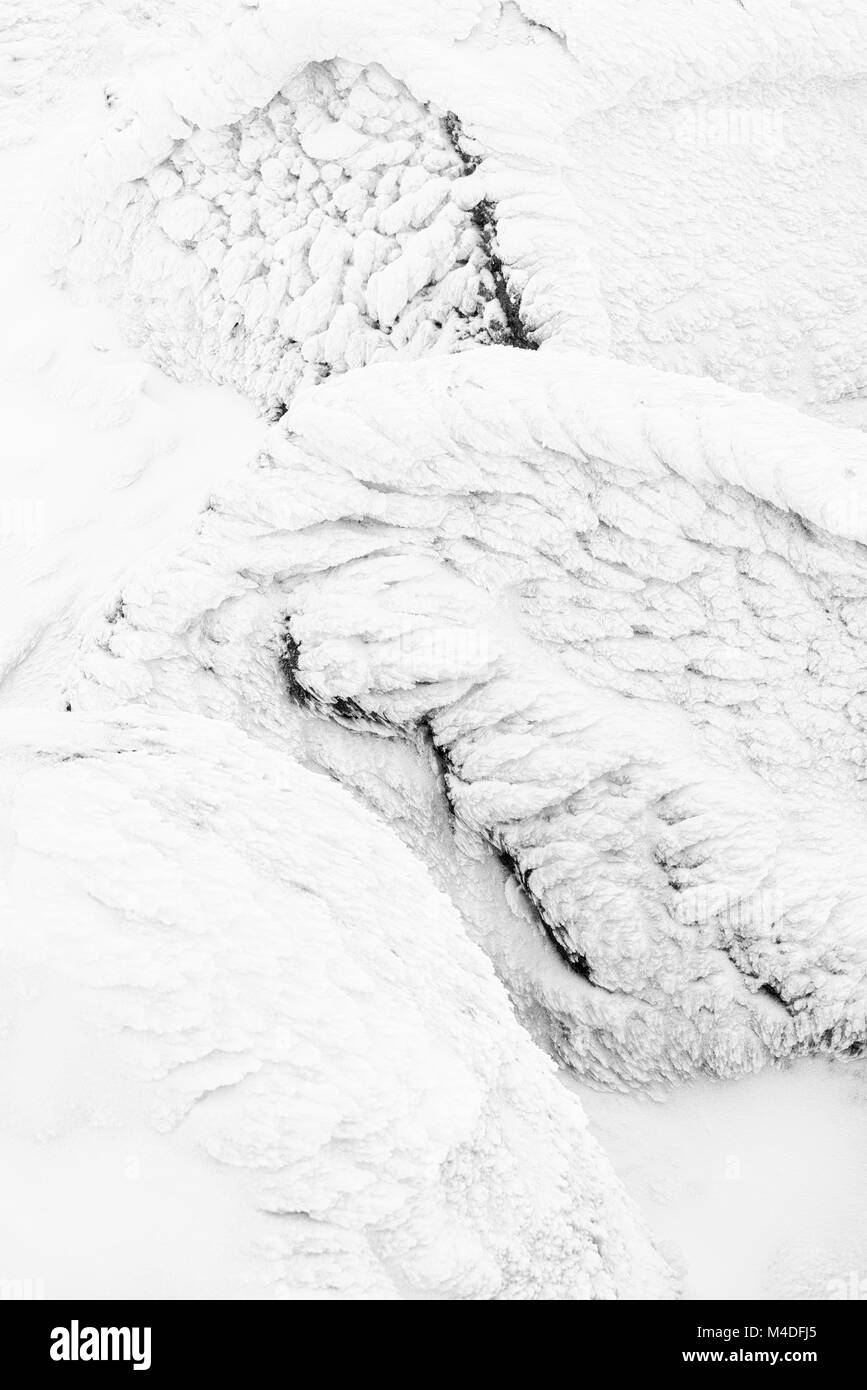 Snow covered rocks Black and White Stock Photos & Images - Alamy