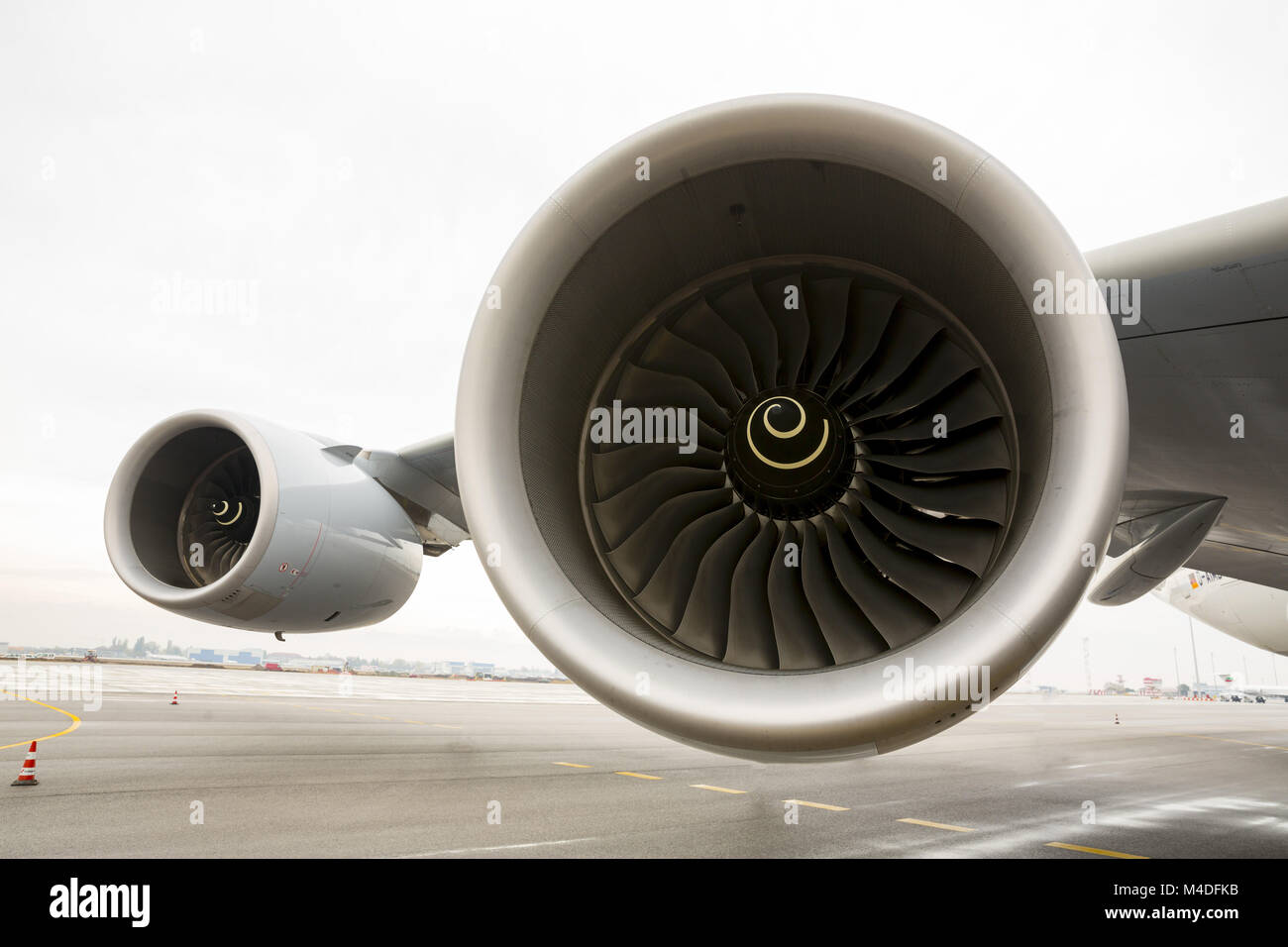Airbus A380 turbines jet engines Stock Photo - Alamy