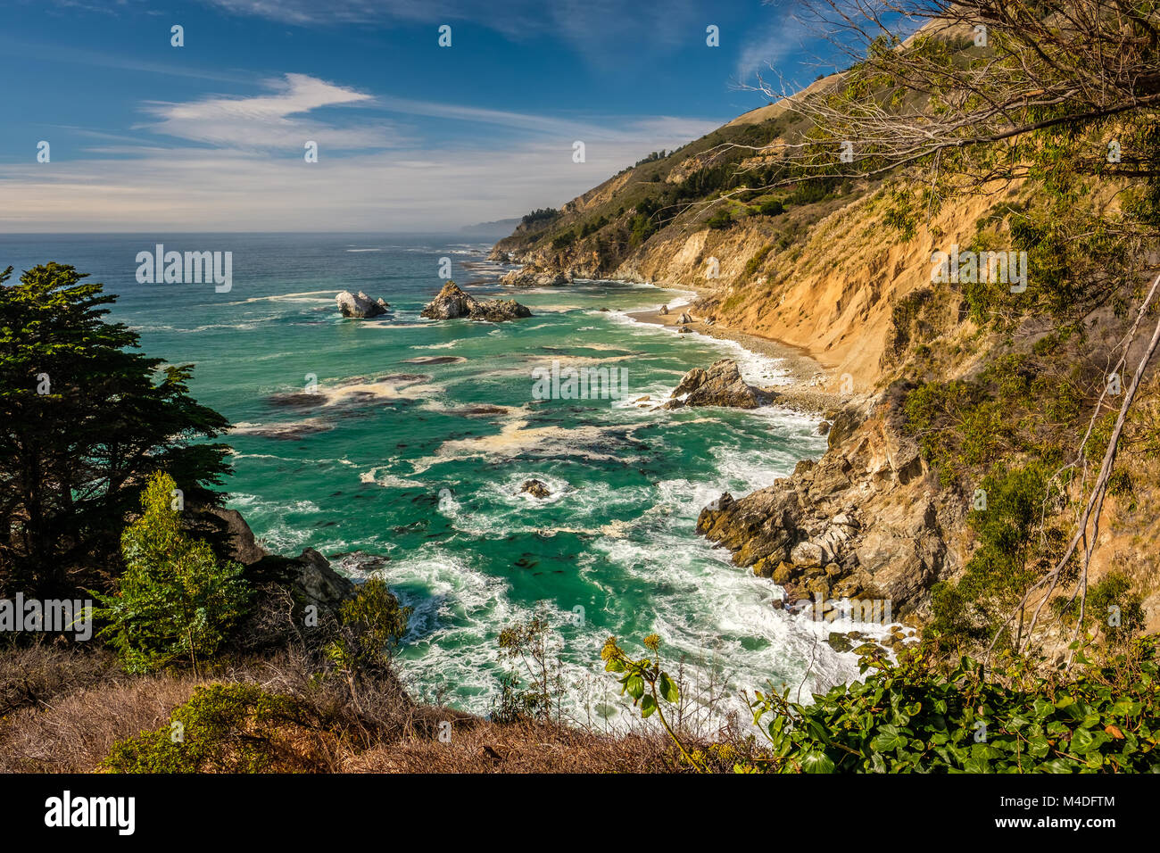 USA Pacific coast landscape, California Stock Photo - Alamy