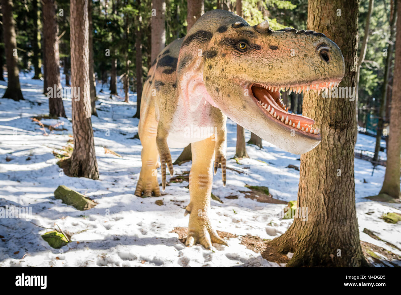 T-Rex in dinosaur Park Stock Photo - Alamy