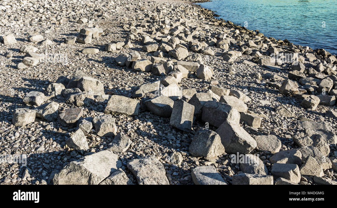 Basalt Stones along the Rhine Stock Photo - Alamy