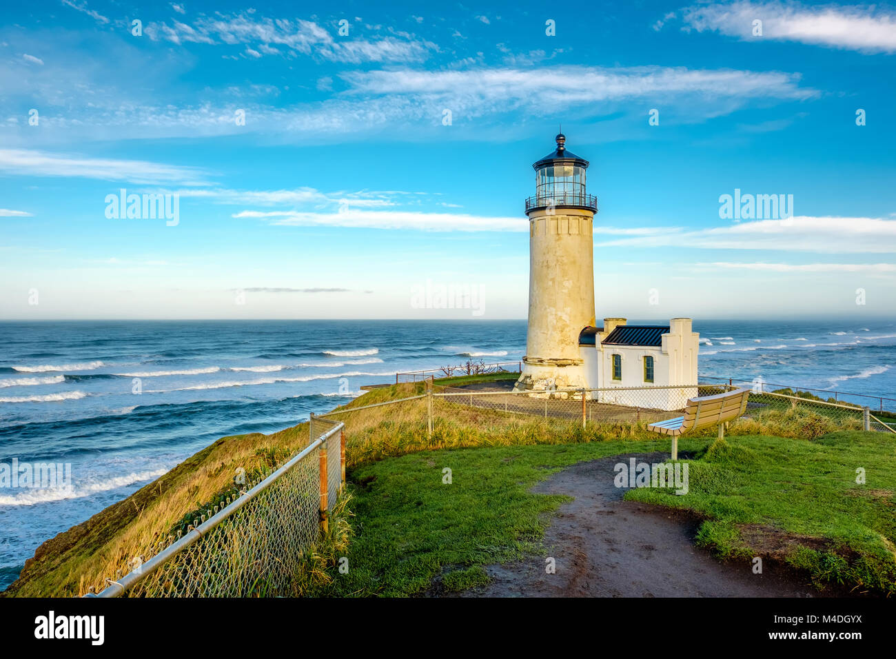 North Head Lighthouse at Pacific coast, built in 1898 Stock Photo - Alamy