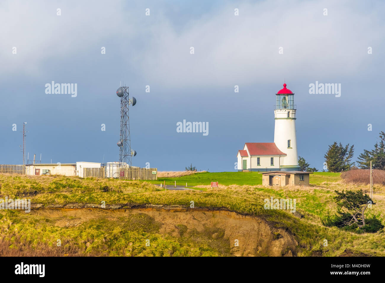 Cape Blanco Lighthouse at Pacific coast, built in 1870 Stock Photo - Alamy