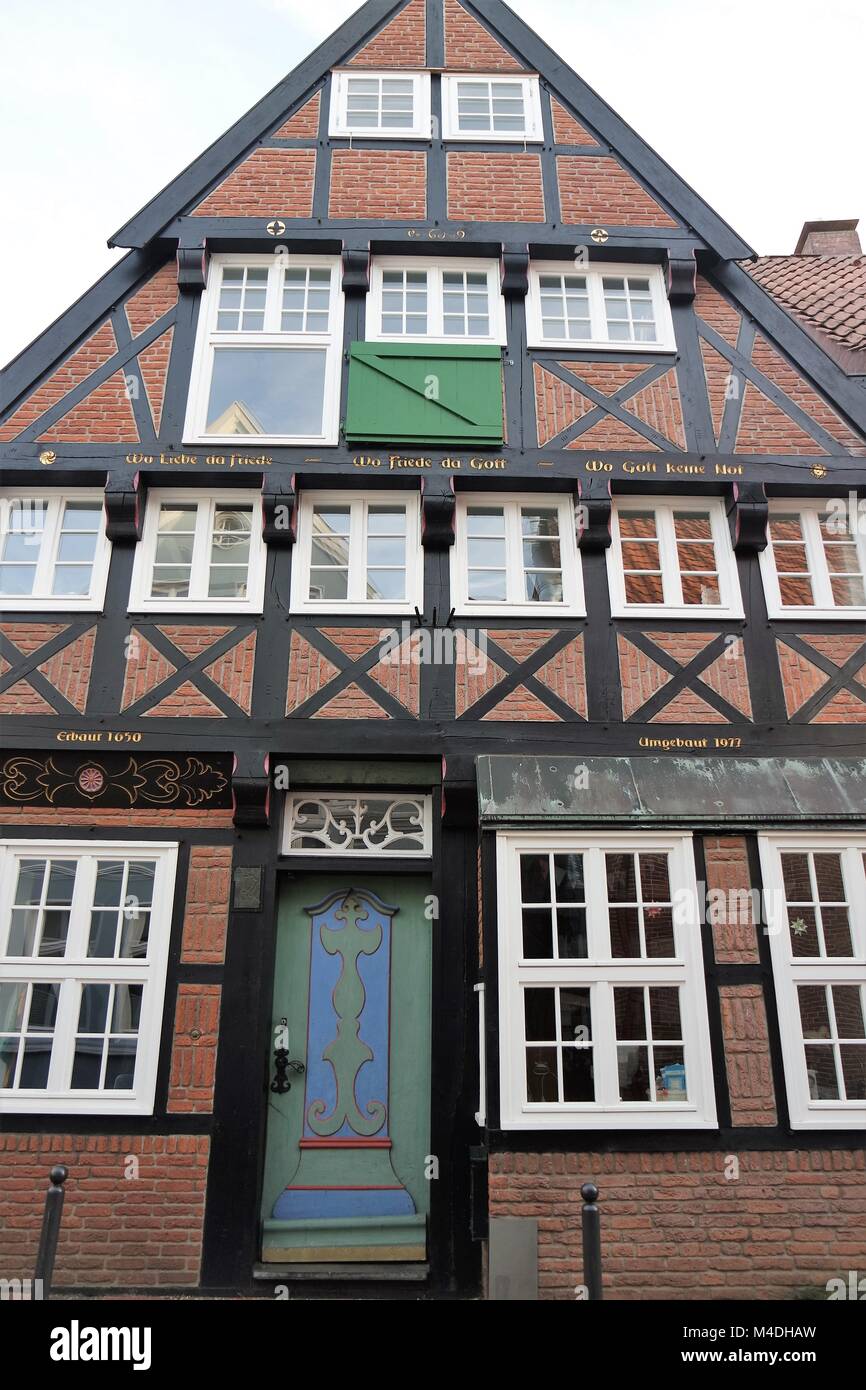 North German half-timbered architecture Stock Photo - Alamy
