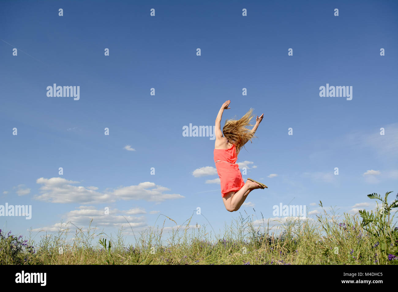 Woman victory rear hi-res stock photography and images - Alamy