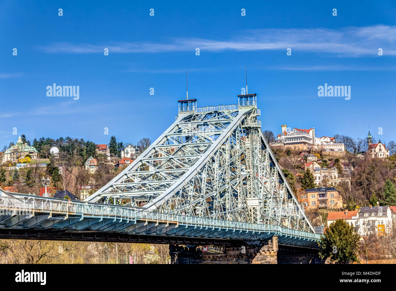 Blue cantilever truss bridge hi-res stock photography and images - Alamy