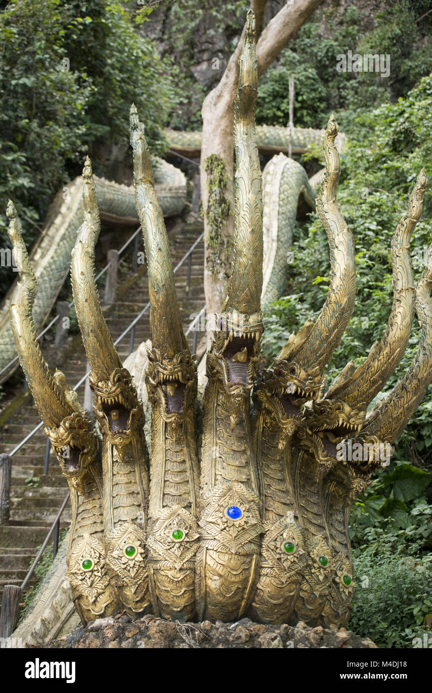 THAILAND CHIANG RAI MAE SAI MONKEY CAVE TEMPLE Stock Photo - Alamy