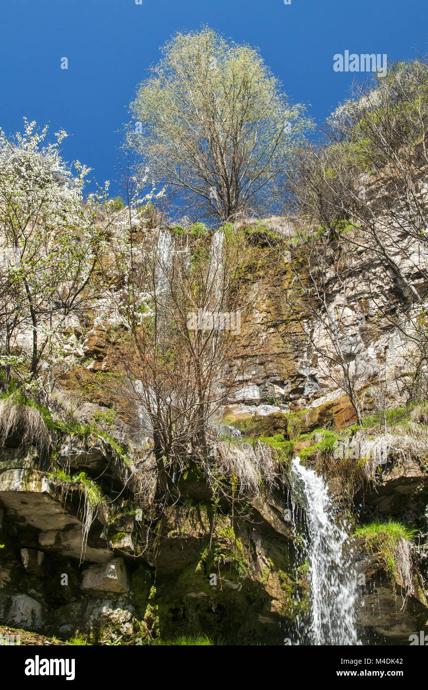 Small mountain waterfall Stock Photo - Alamy