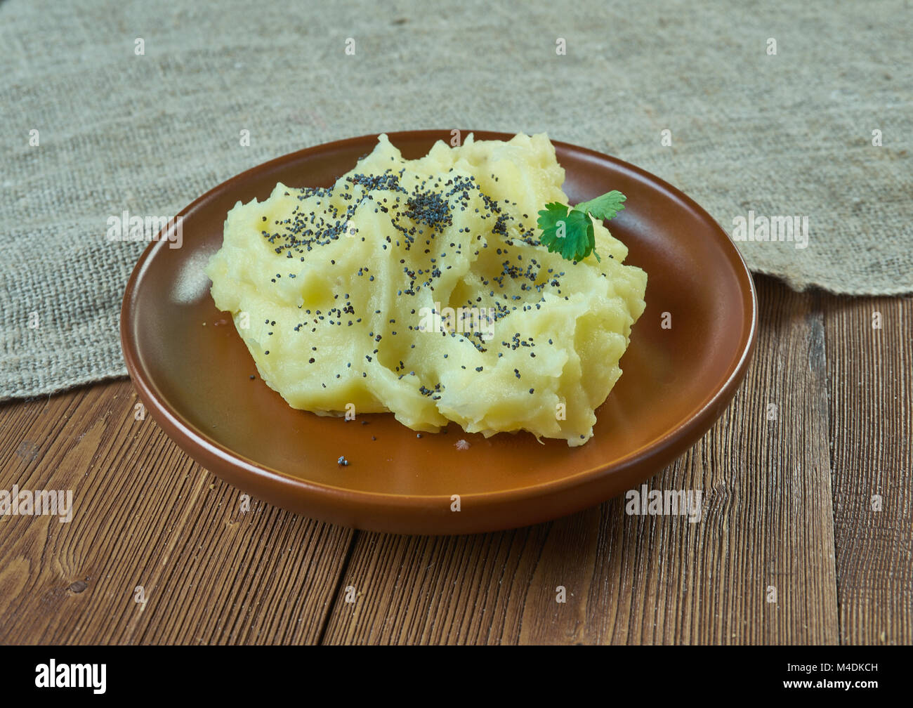 Mashed potatoes with poppy seeds Stock Photo - Alamy