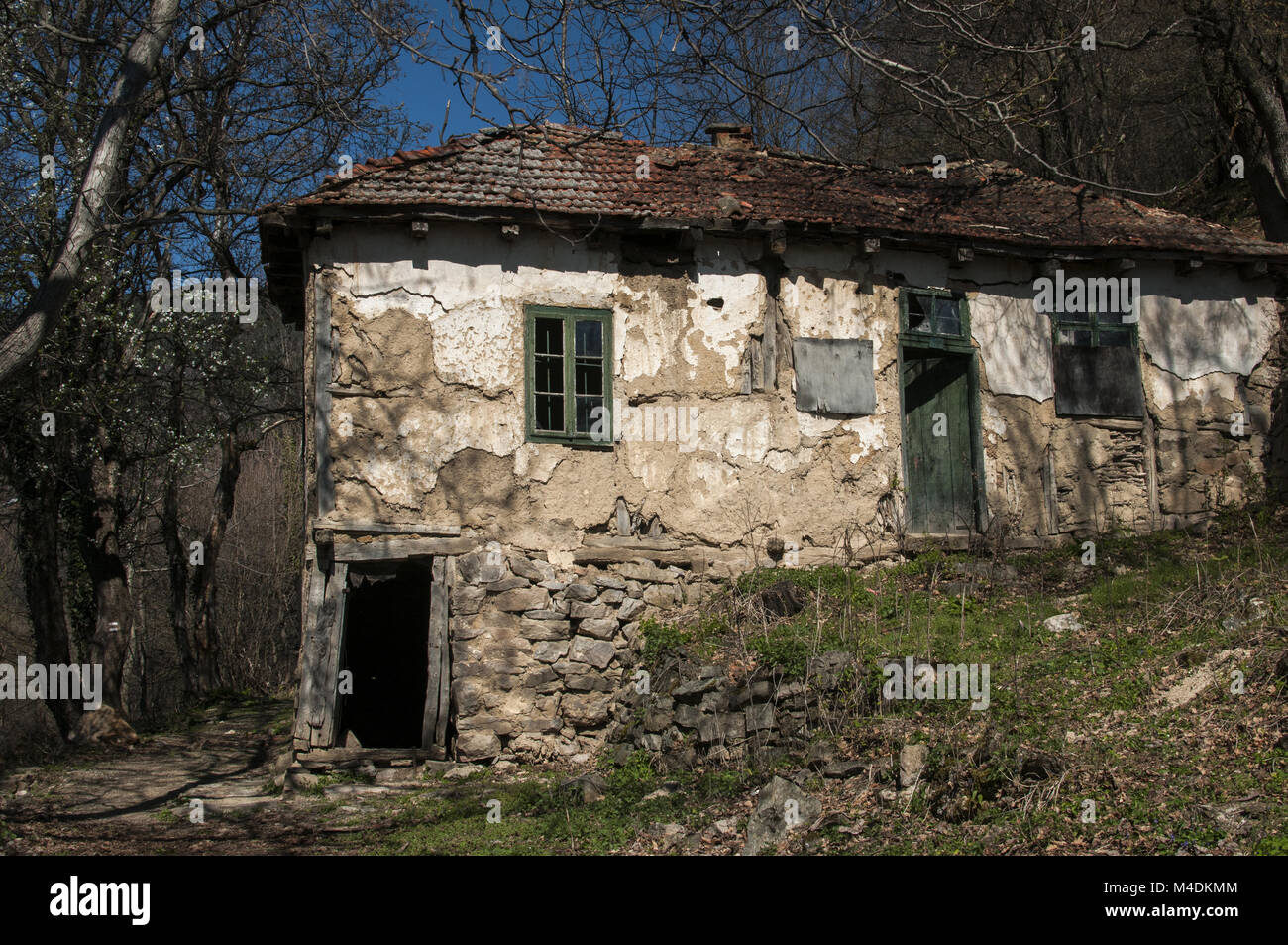 Old abandoned house in spring time Stock Photo - Alamy