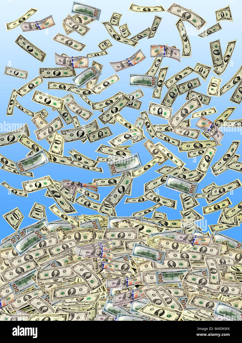 dollars falling from above Stock Photo - Alamy