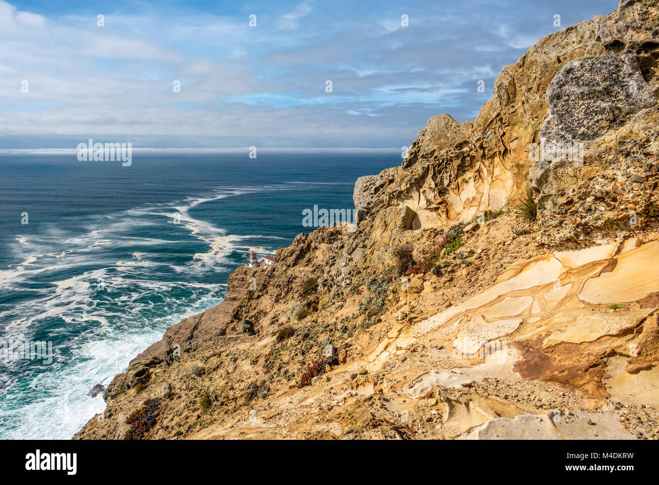 Point Reyes Lighthouse at Pacific coast, built in 1870 Stock Photo - Alamy
