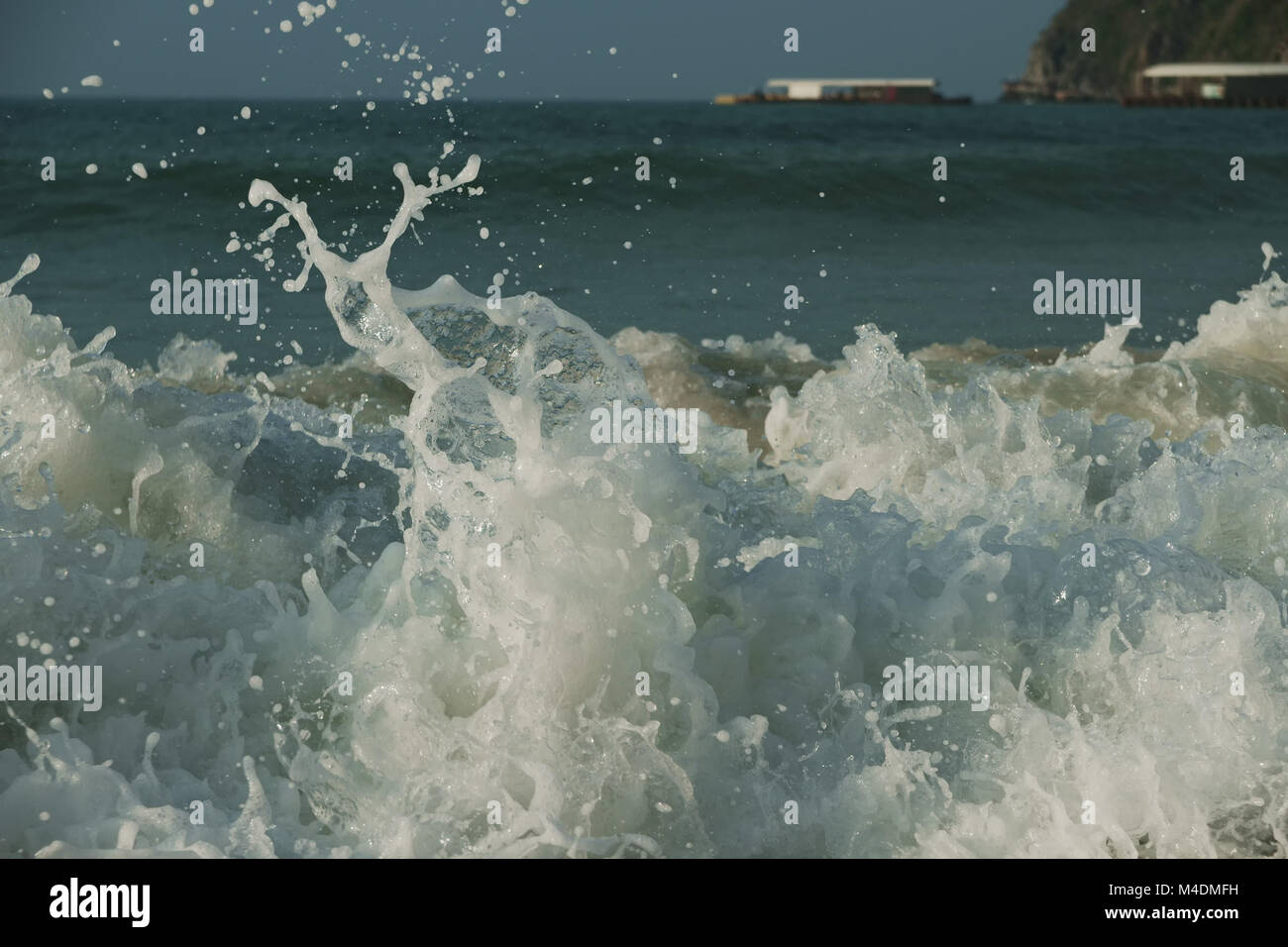 Beautiful waves of South China Sea on Dadonghai beach Stock Photo - Alamy
