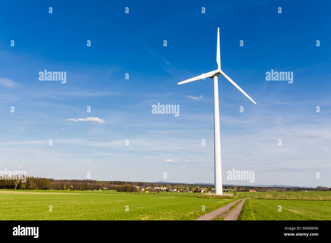 Renewable energy generation with wind turbine Stock Photo - Alamy