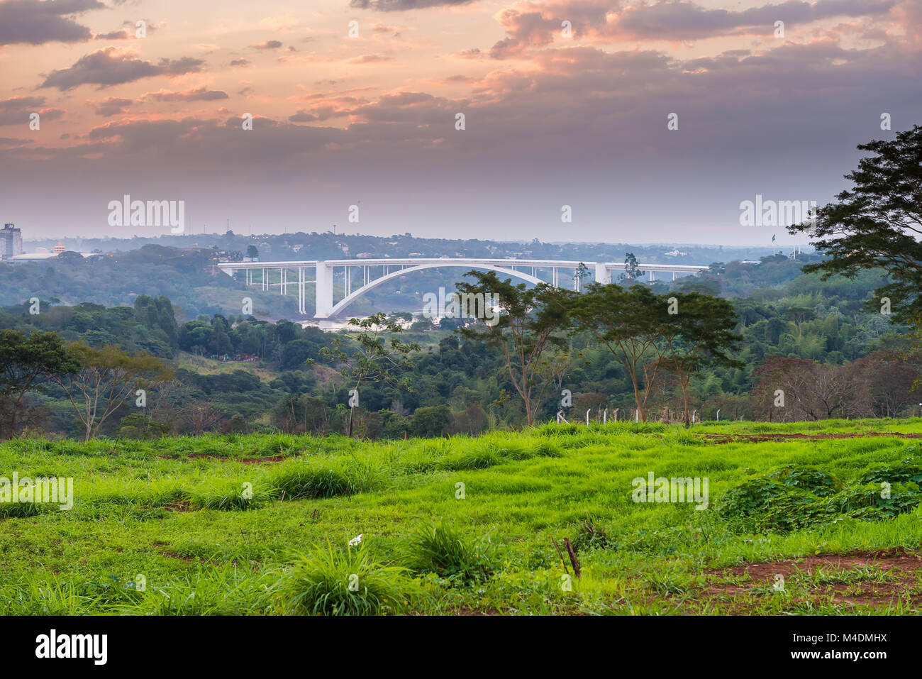 View of the Friendship Bridge (Ponte da Amizade Stock Photo - Alamy