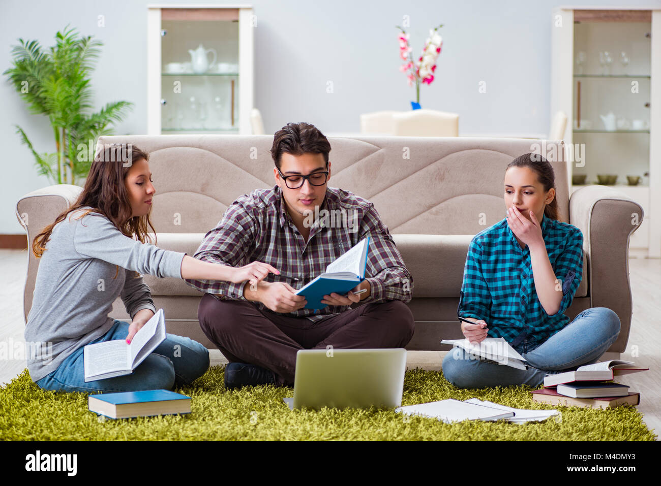 The students preparing for university exams Stock Photo - Alamy
