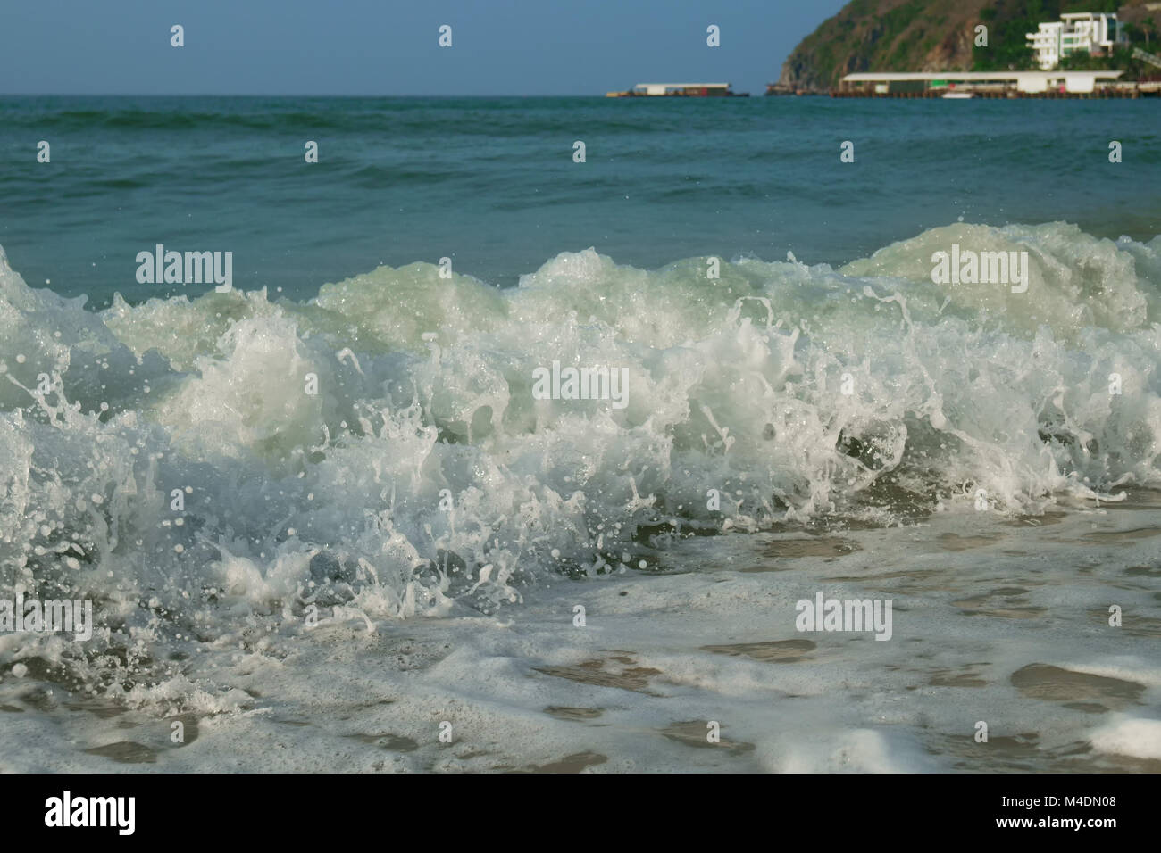 Beautiful waves of South China Sea on Dadonghai beach Stock Photo - Alamy