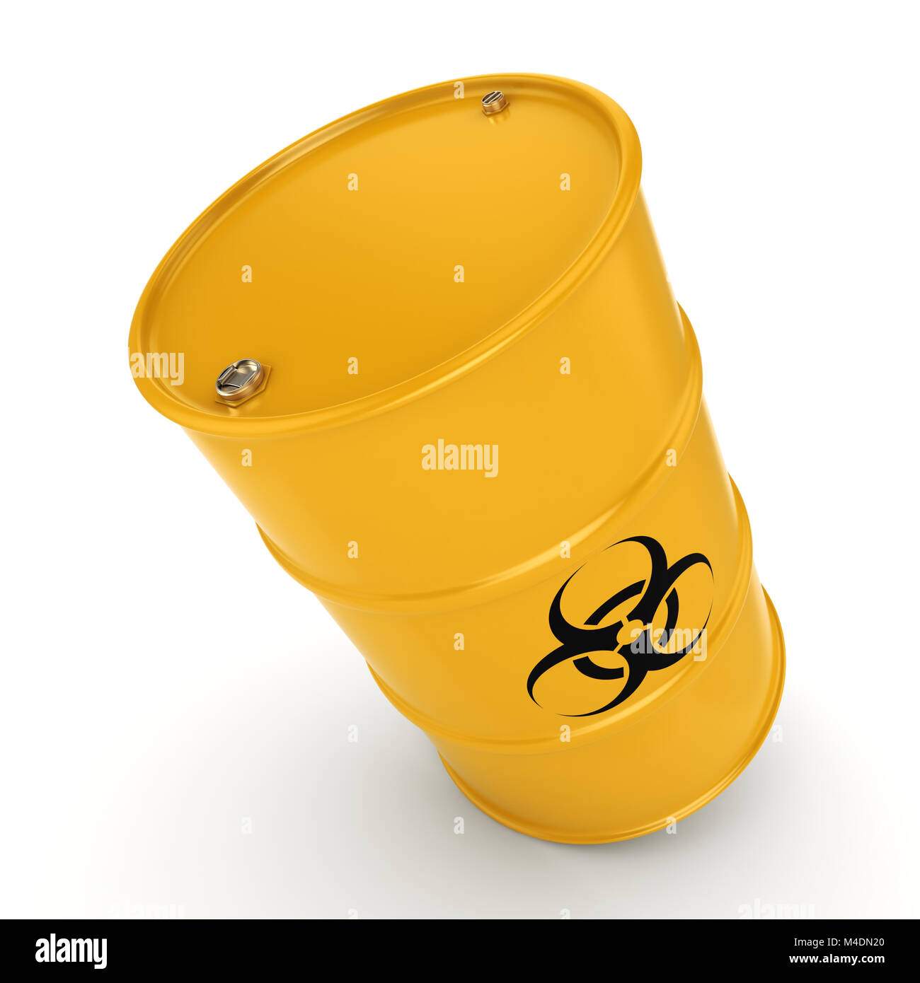 3D rendering biohazard barrel Stock Photo - Alamy