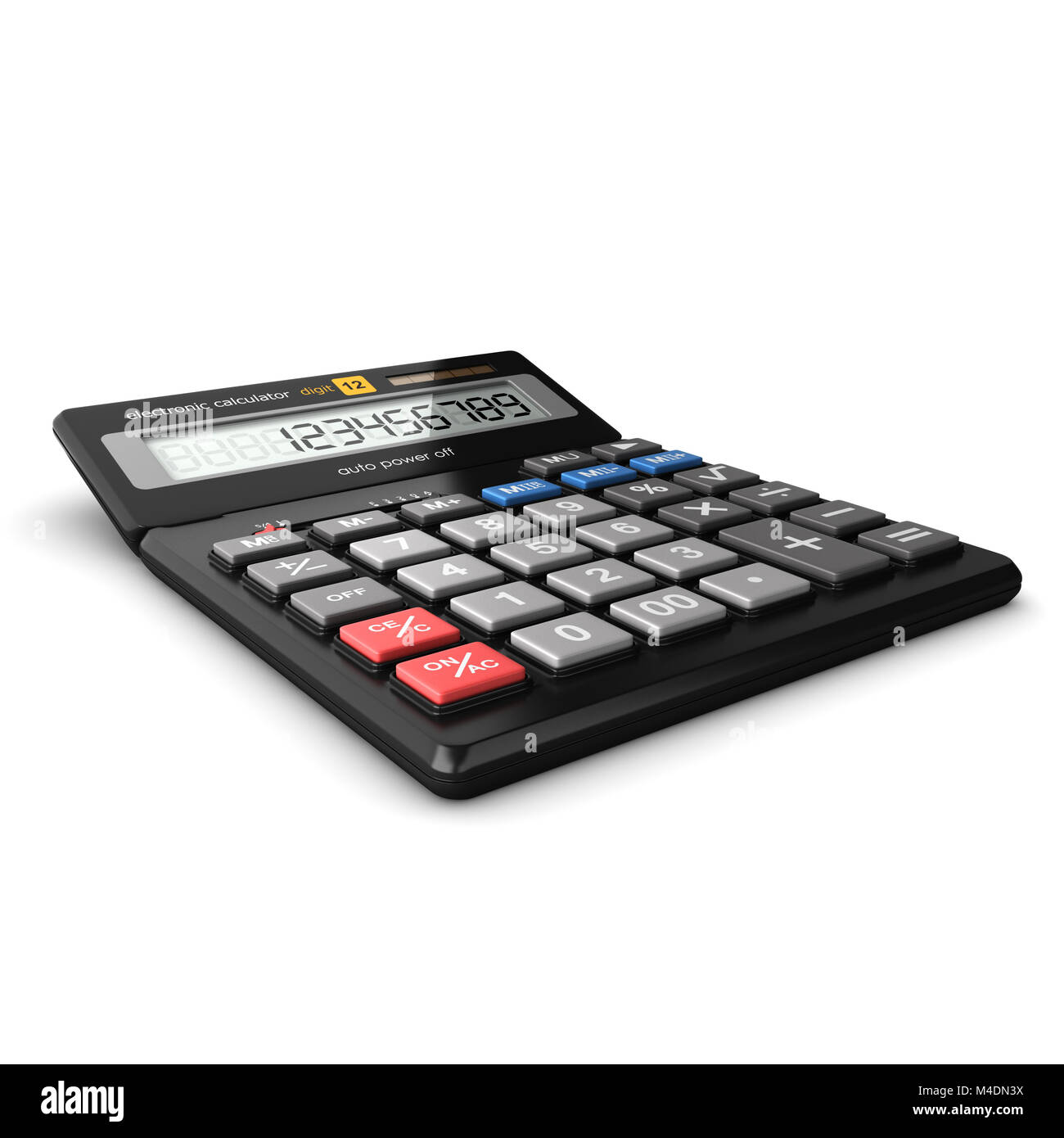 3d rendering calculator Stock Photo - Alamy