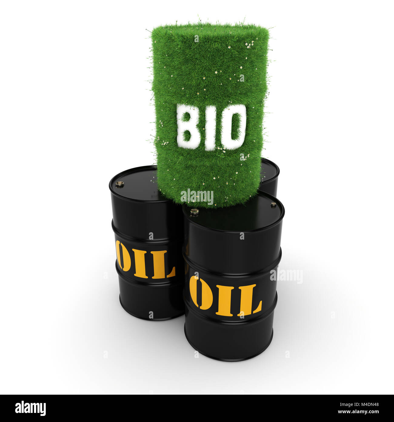 3D rendering barrel of biofuels Stock Photo - Alamy
