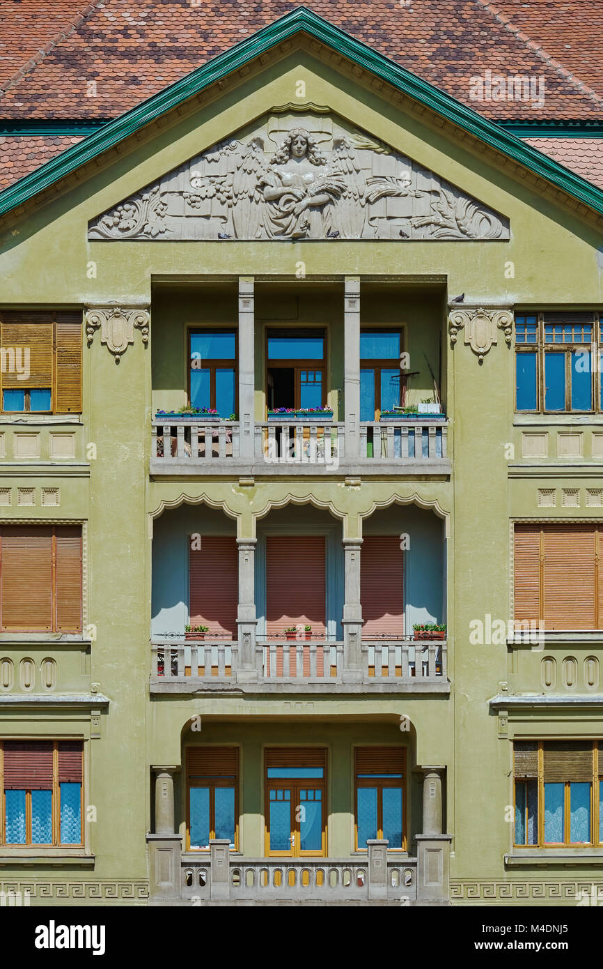 Facade of an Old Building Stock Photo - Alamy