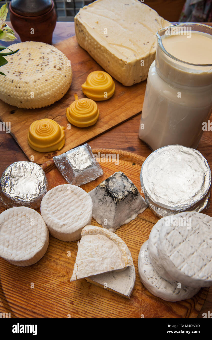 Set of different cheese Stock Photo - Alamy