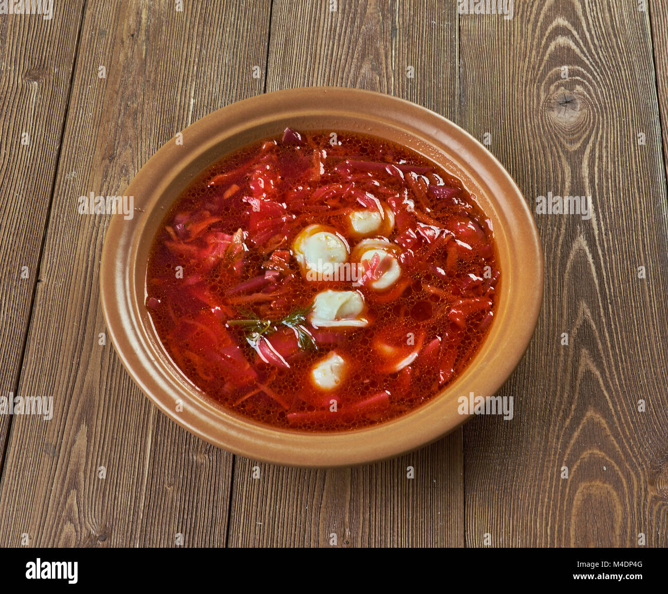 Traditional polish borscht with dumplings hi-res stock photography and ...