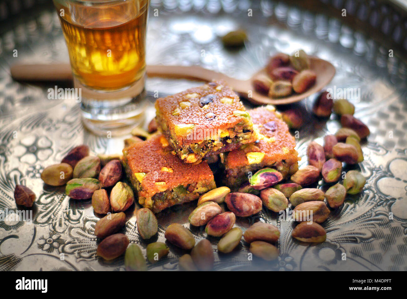 Variety of Arabic Middleveastern sweets Stock Photo - Alamy