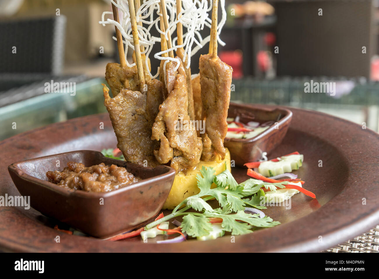 Chicken skewers presentation hi-res stock photography and images - Alamy