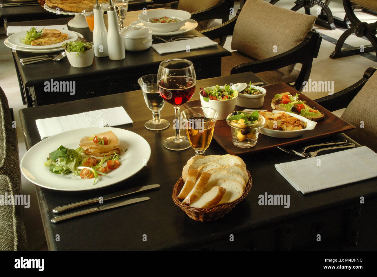 French restaurant lunch serving Stock Photo - Alamy