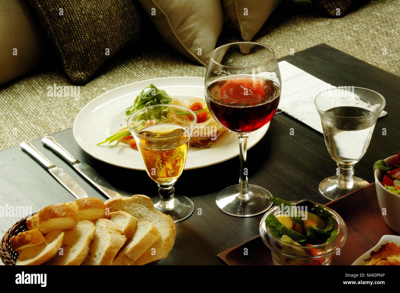 French restaurant lunch serving Stock Photo - Alamy