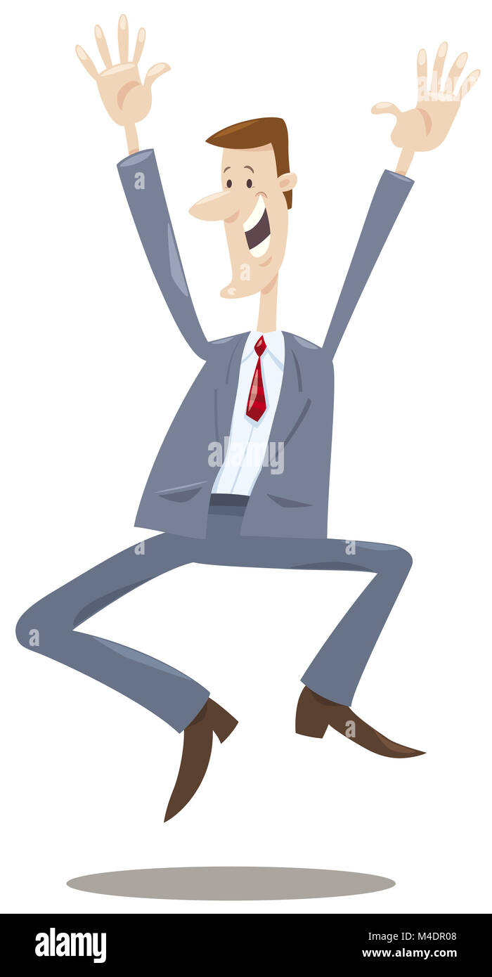 happy trader cartoon Stock Photo - Alamy