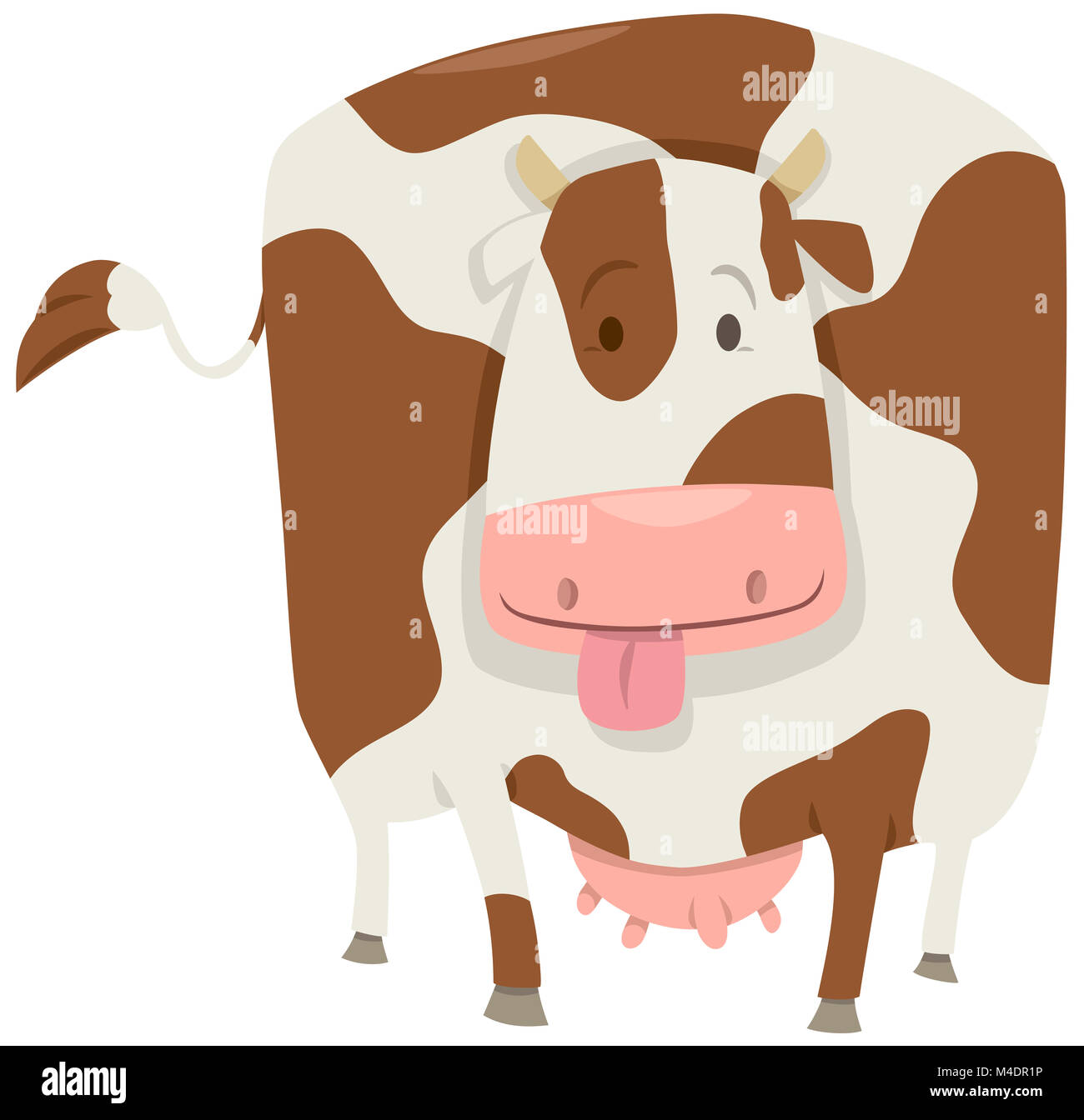 Cute spotted cow character hi-res stock photography and images - Alamy