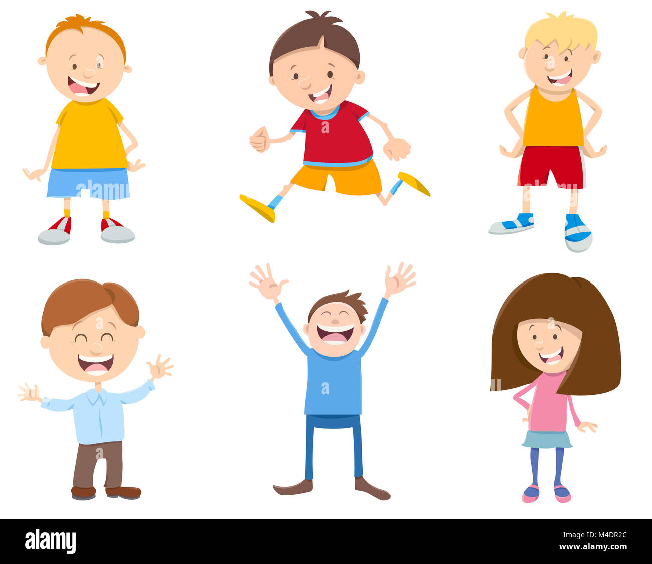 cute cartoon children set Stock Photo - Alamy