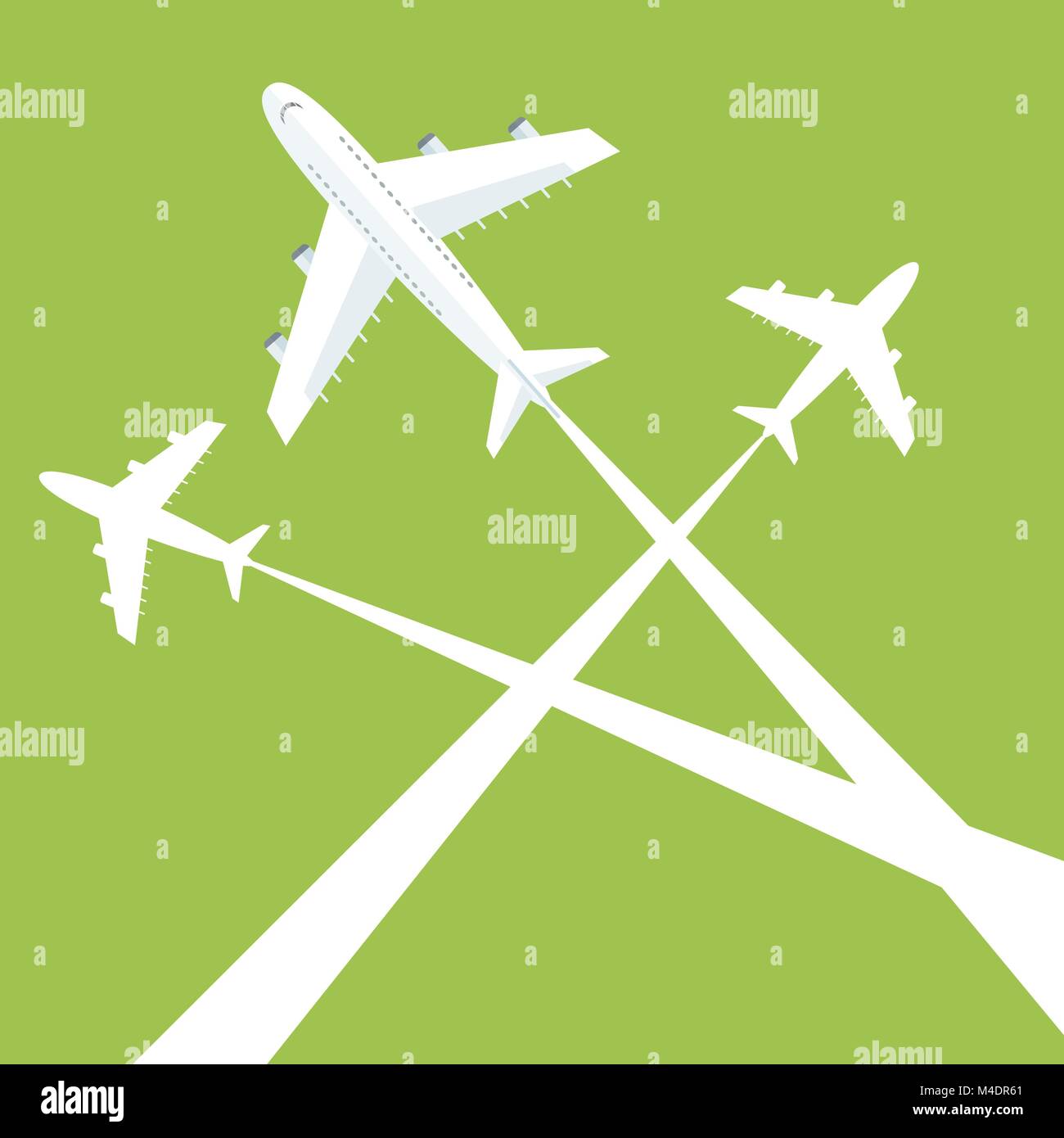 Plane trace in the sky Stock Vector Images - Alamy