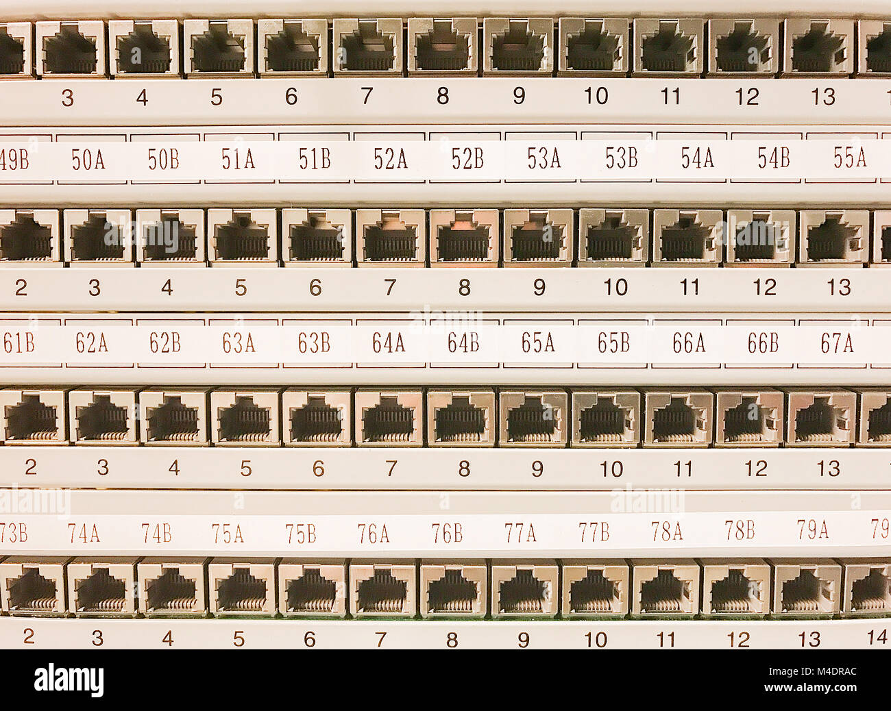 Network switch connections for network cable RJ45 Stock Photo - Alamy