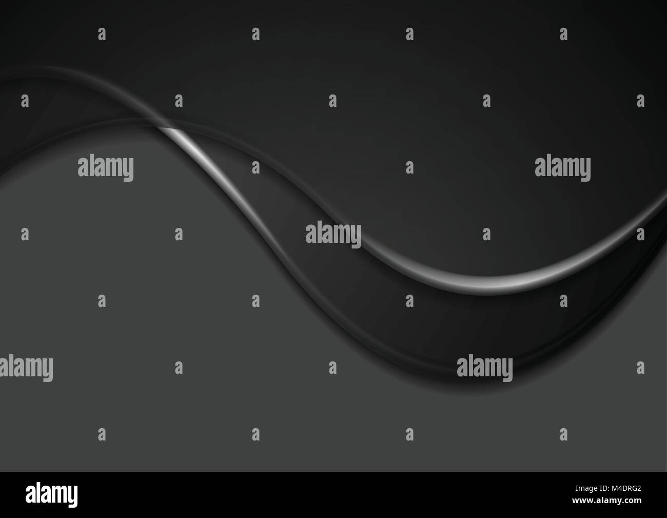 Abstract black smooth waves background. Vector design Stock Vector ...
