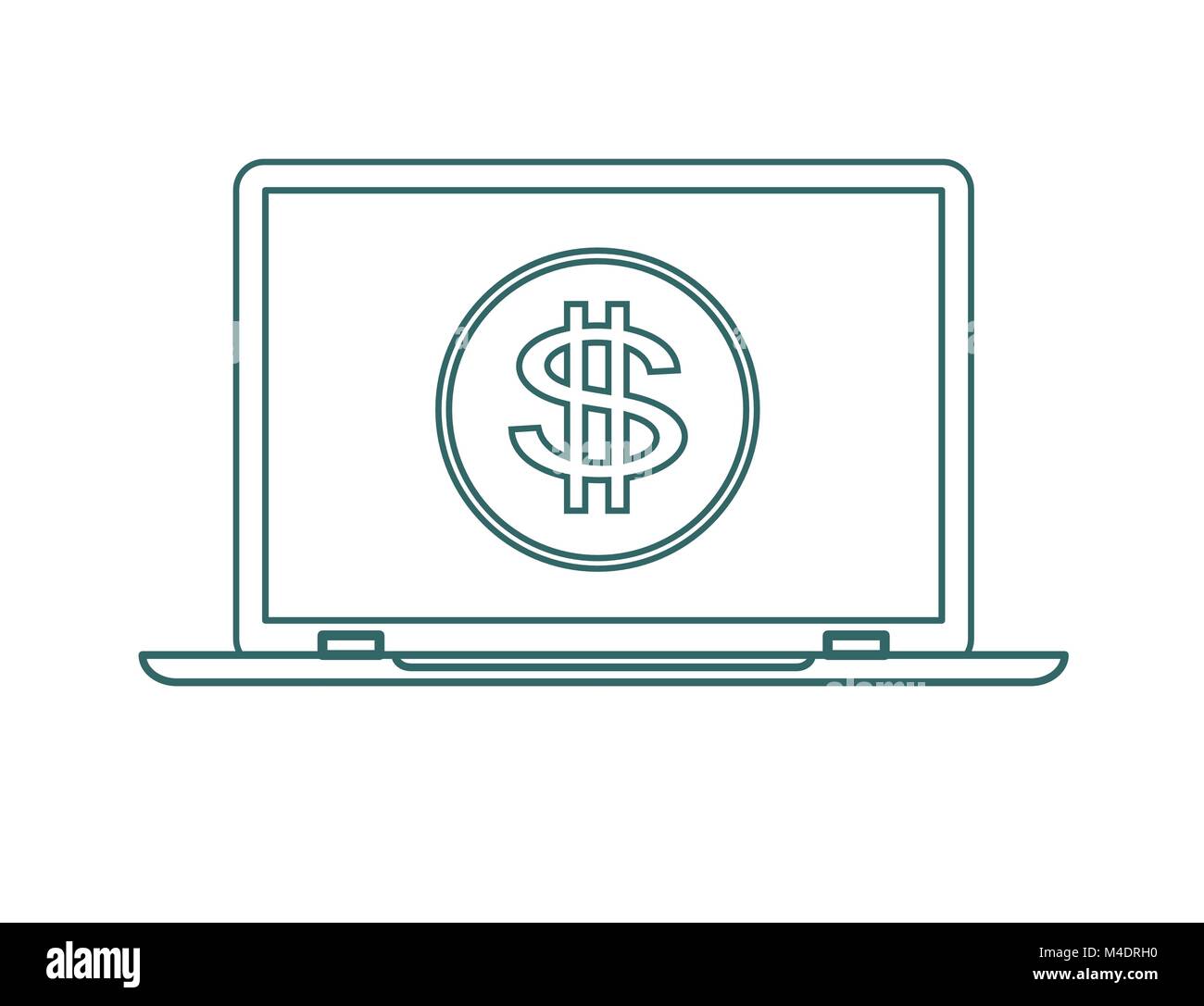 Dollar sign flat color Stock Vector Images - Alamy