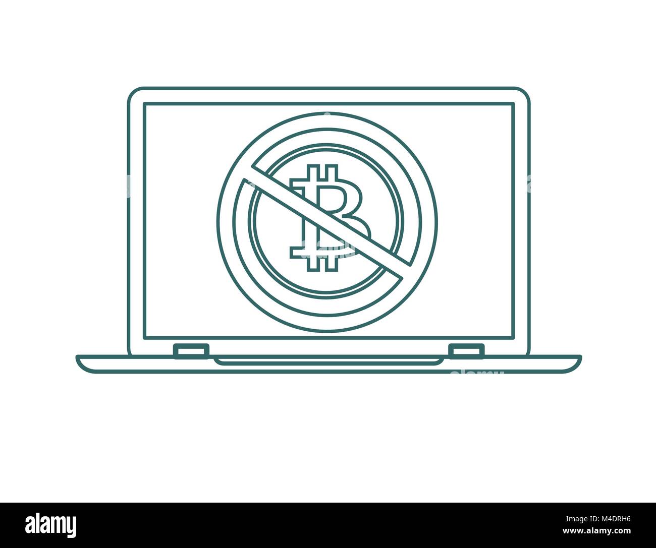 No cryptocurrency technology, Stock flat vector illustration Stock ...