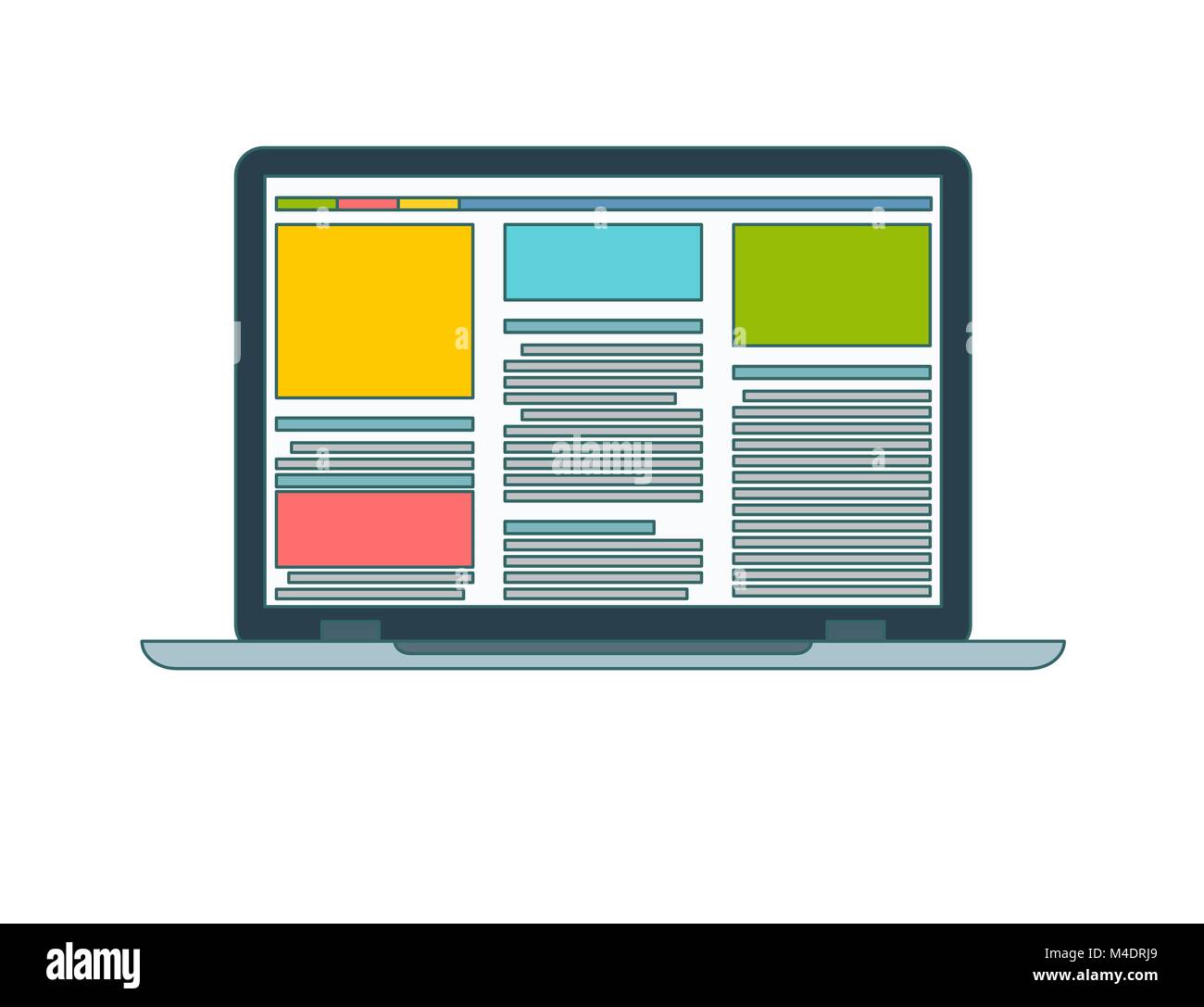 Laptop flat icon Stock Vector Image & Art - Alamy