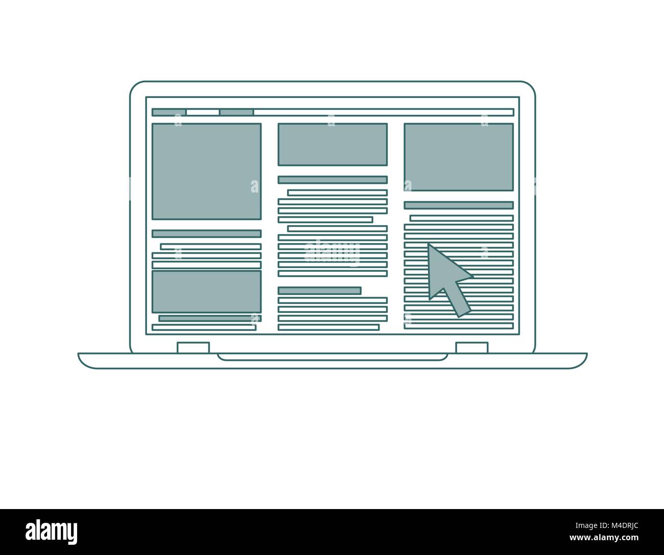 Laptop flat icon. Computer symbol Stock Vector Image & Art - Alamy