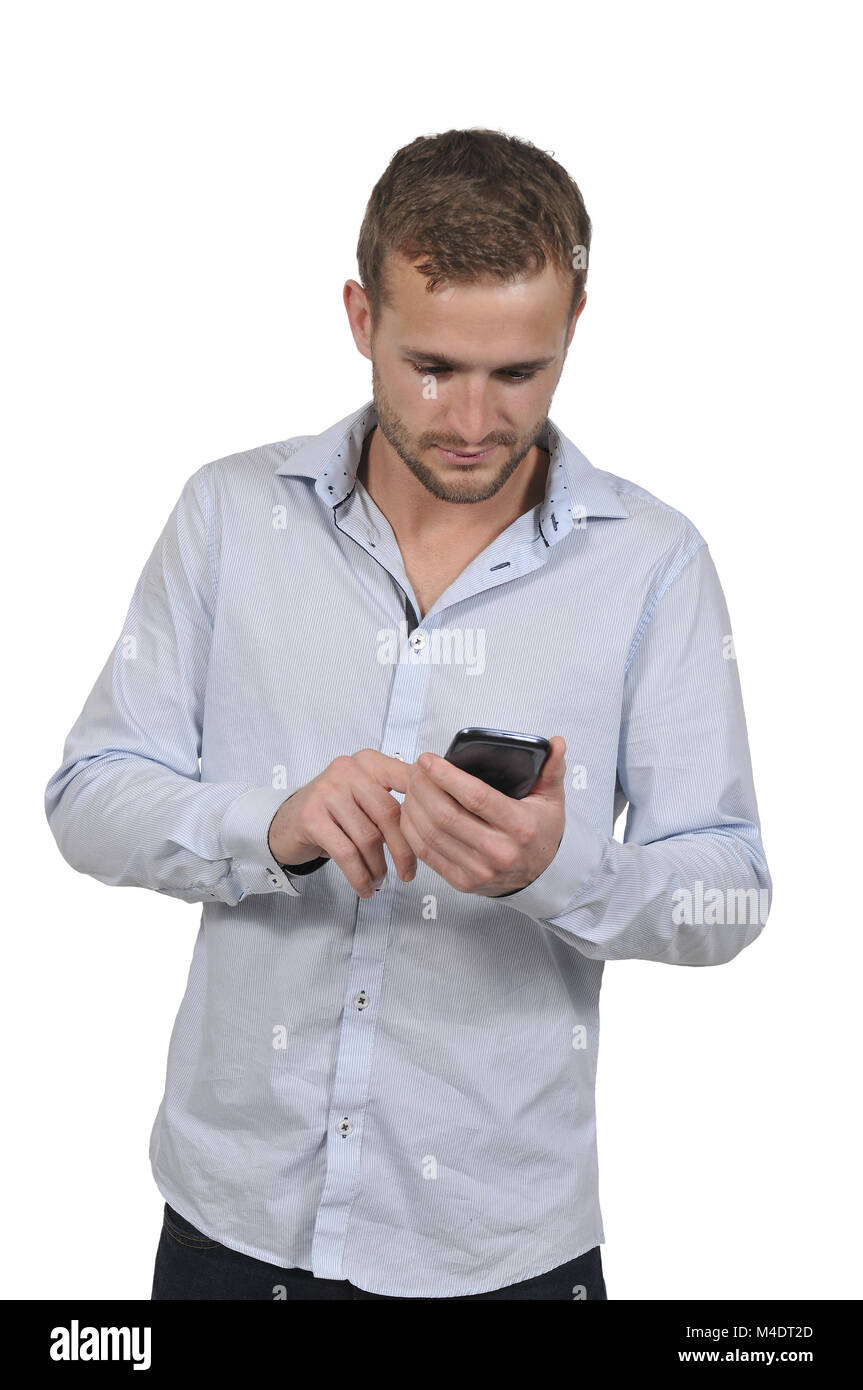 Man texting hi-res stock photography and images - Alamy