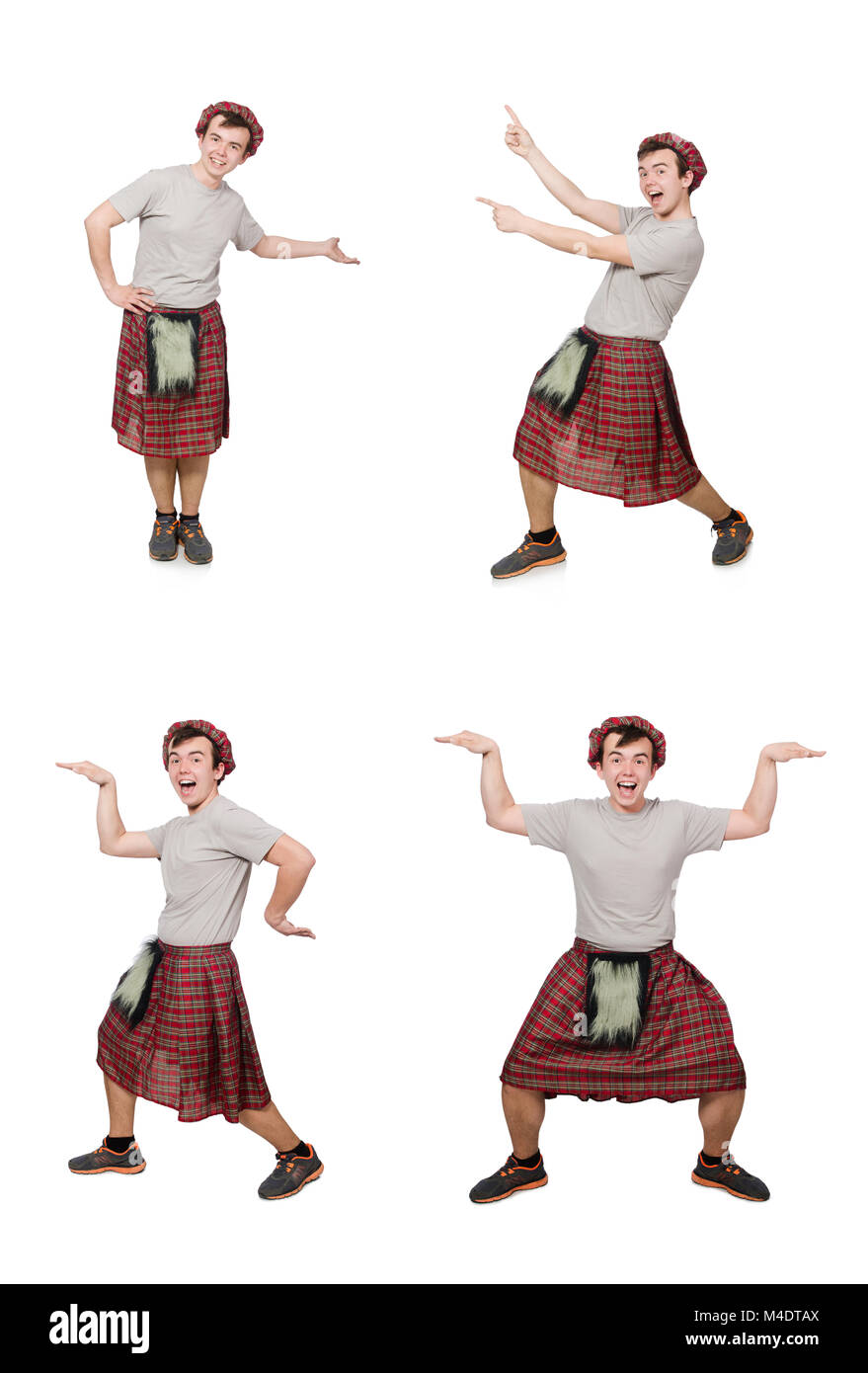 Funny scotsman isolated on white Stock Photo - Alamy