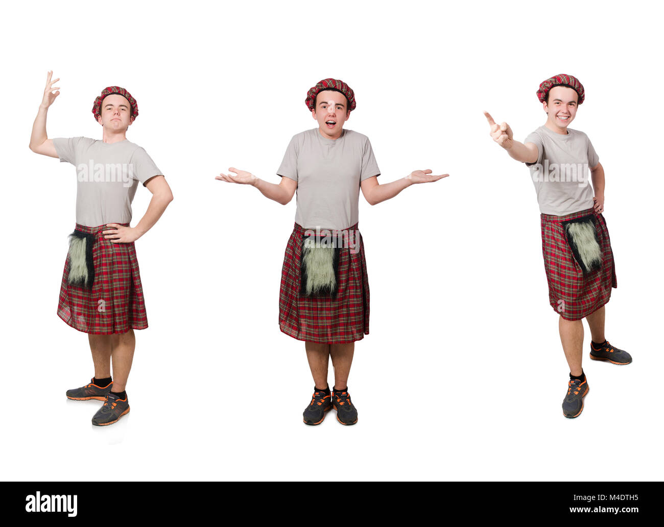 Funny scotsman isolated on white Stock Photo - Alamy