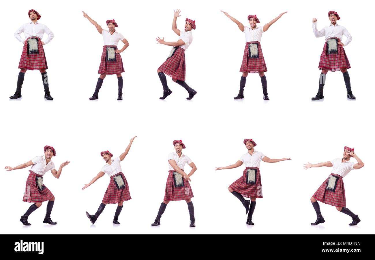 Scottish traditions concept with person wearing kilt Stock Photo - Alamy